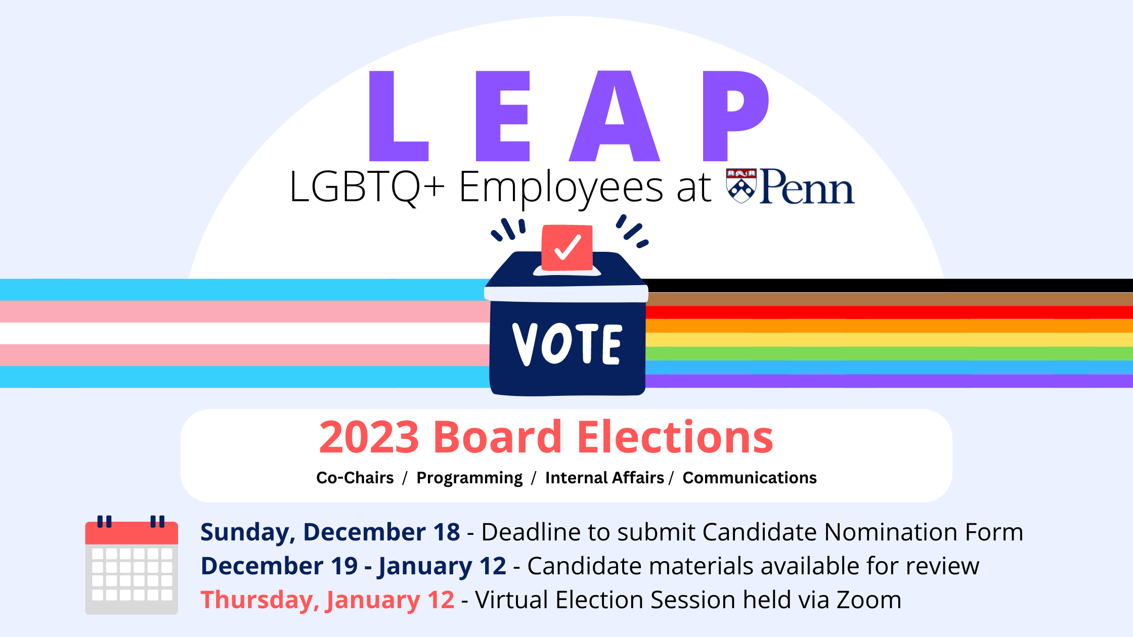 LEAP Nominations and Elections Flyer – Penn Professional Staff Assembly